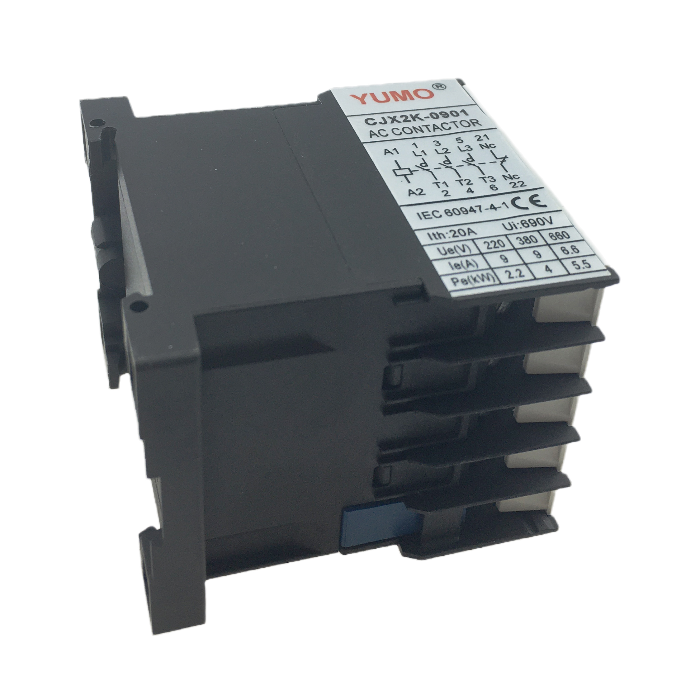 YUMO CJX2K-0901 AC CONTACTOR AC 24V 50/60Hz, China contactor, 24V ...