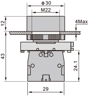 YUMO LAY5-BD21 2 position selector switch lay5 selector push button, China industrial switch ...