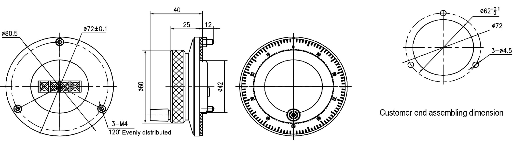 China 60mm Manual Pulse Generator,big manuel encoder,100ppr small ...