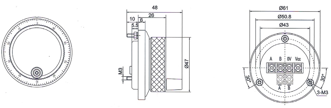 China 60mm Manual Pulse Generator,small manuel encoder,100ppr small ...