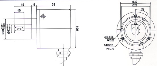 China A B Z phase Rotary Encoder,50ppr rotary encoder,line driver encoder,voltage encoder,open ...
