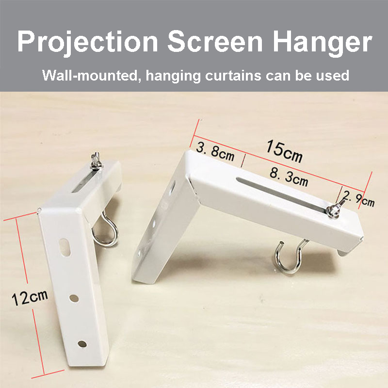 Projector Curtain Hooks Hanger Screen Hanger Bracket Wall Mounts Hook ...