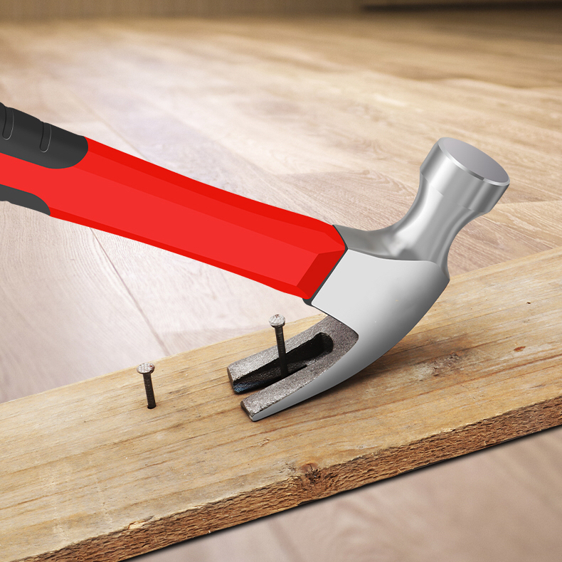 Steel Handled Claw Hammer Head Household Safety Nail Pulling Hammer HA ...