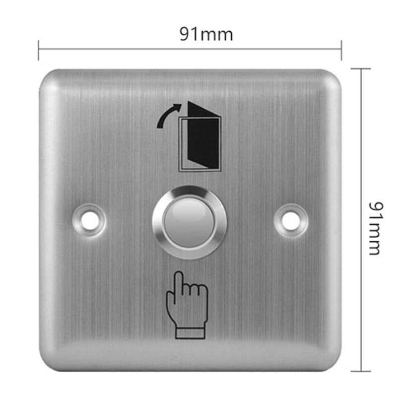 86 Type Stainless Steel Access Control Switch Panel Self-resetting ...
