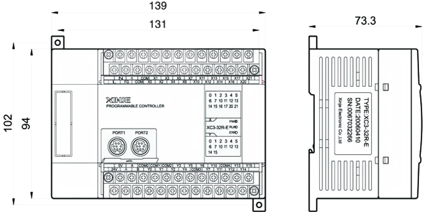 XC3-24T-E New Original PLC Programmable Controller XC3 Series XINJE PLC ...