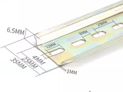 20cm C45 Guide Rail 35mm MCB Wiring Terminal DZ47 Circuit Breaker Iron ...