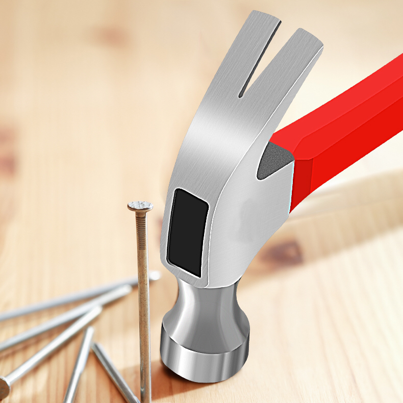 Steel Handled Claw Hammer Head Household Safety Nail Pulling Hammer HA ...