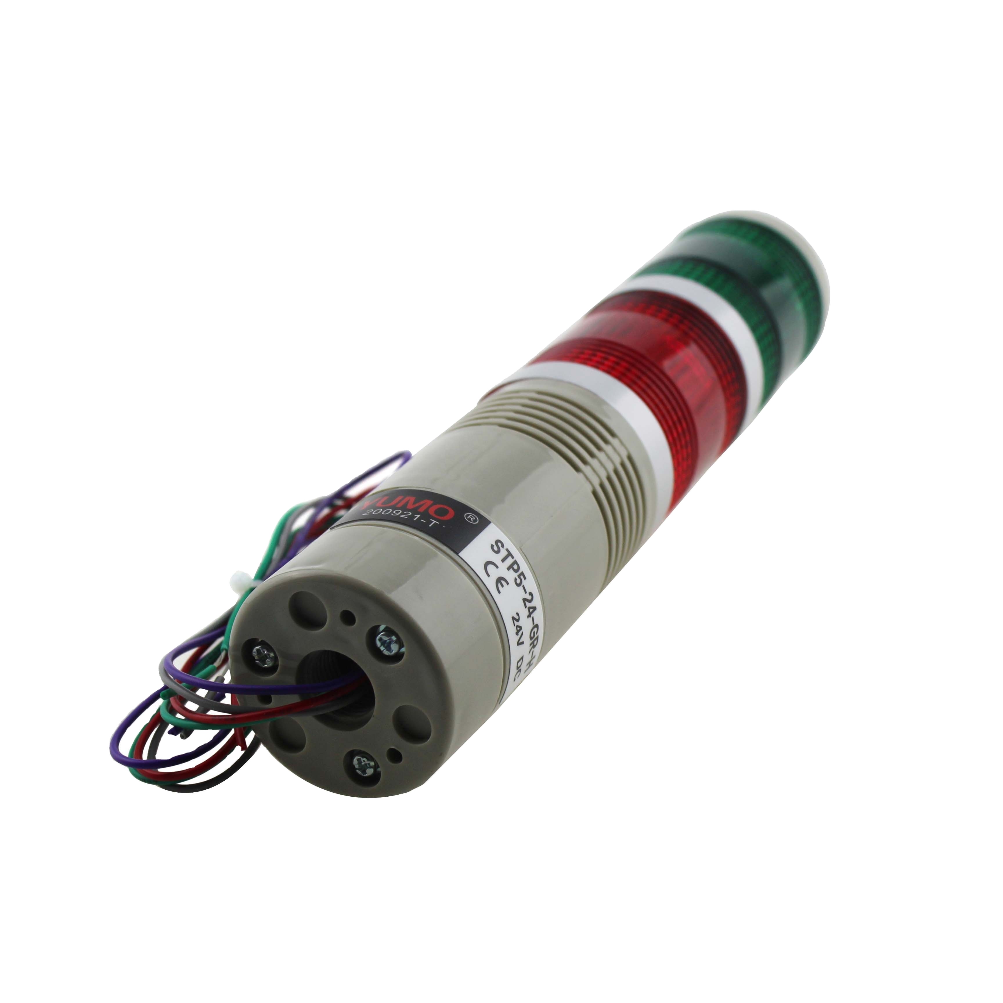 YUMO hot sale STP5-24-GR-H Tower Steady warning light of 24VDC with 2 ...