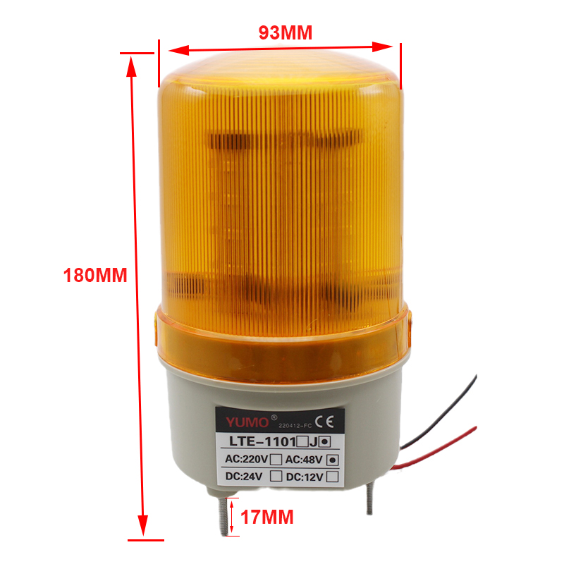 48VAC LED Warning Light with Buzzer LTE-1101J alarm lamp, China alarm ...