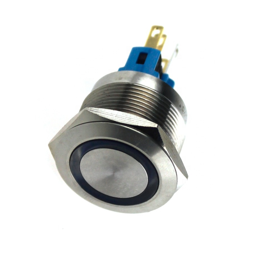 ABS22S-P11-E 22mm momentary switch LED metal push button switch, China 22mm metal push button ...