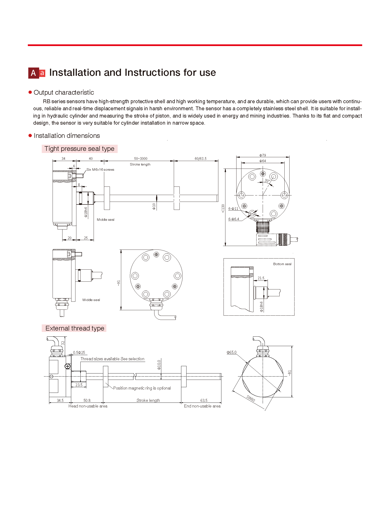 Yumo Rb Can Bus Output Split Displacement Sensor China Can Bus Output Displacement Sensor